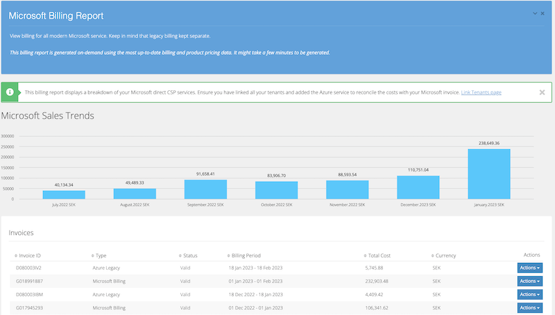 CSP Billing Platform for Direct CSP Partners